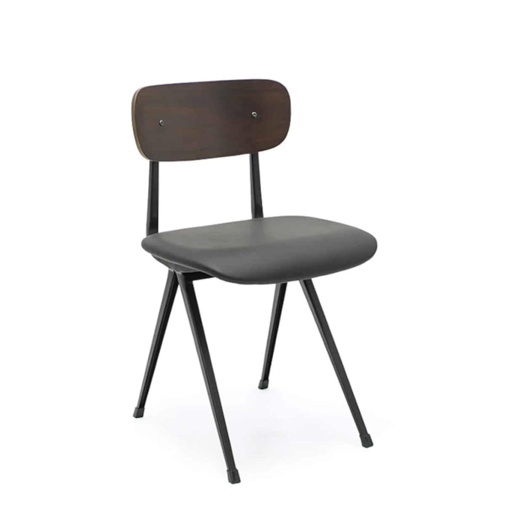 Georg Luger vintage schoolstoelen bruin / zwart - Super-Seat